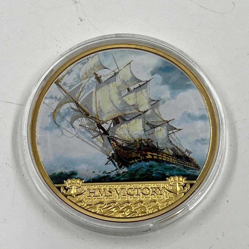 Used WINDSOR MINT 250TH ANNIVERSARY OF HMS VICTORY GOLD-PLATED COIN SET ...